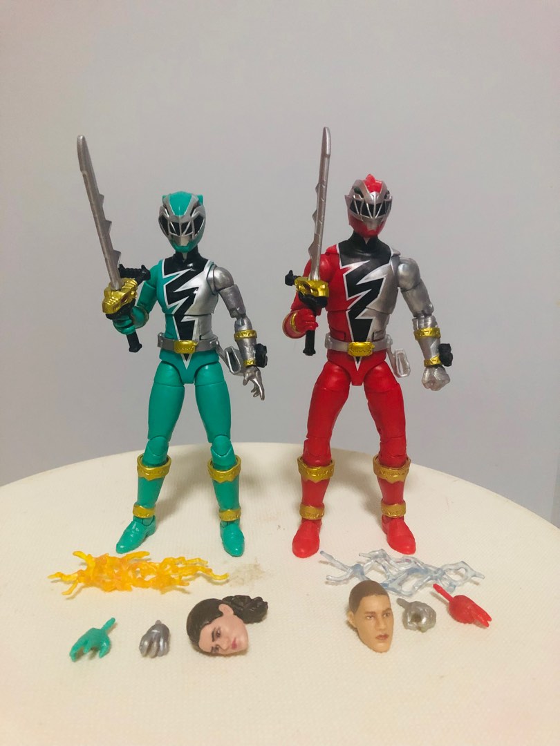 (SET) Power Rangers Lightning Collection Dino Fury Red and Green ...