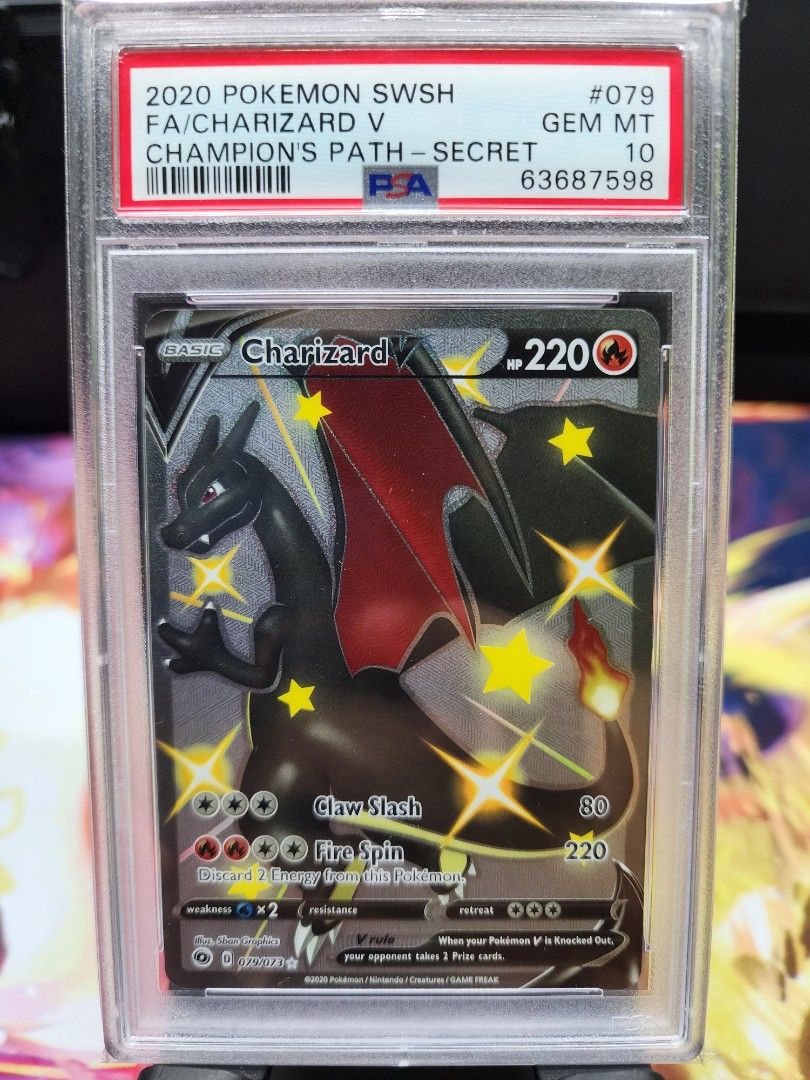 Shiny charizard V PSA 10 champions path, Hobbies & Toys, Toys & Games ...