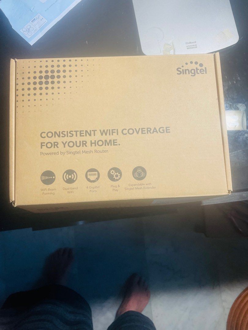 SingTel mesh router, Computers & Tech, Parts & Accessories, Networking ...
