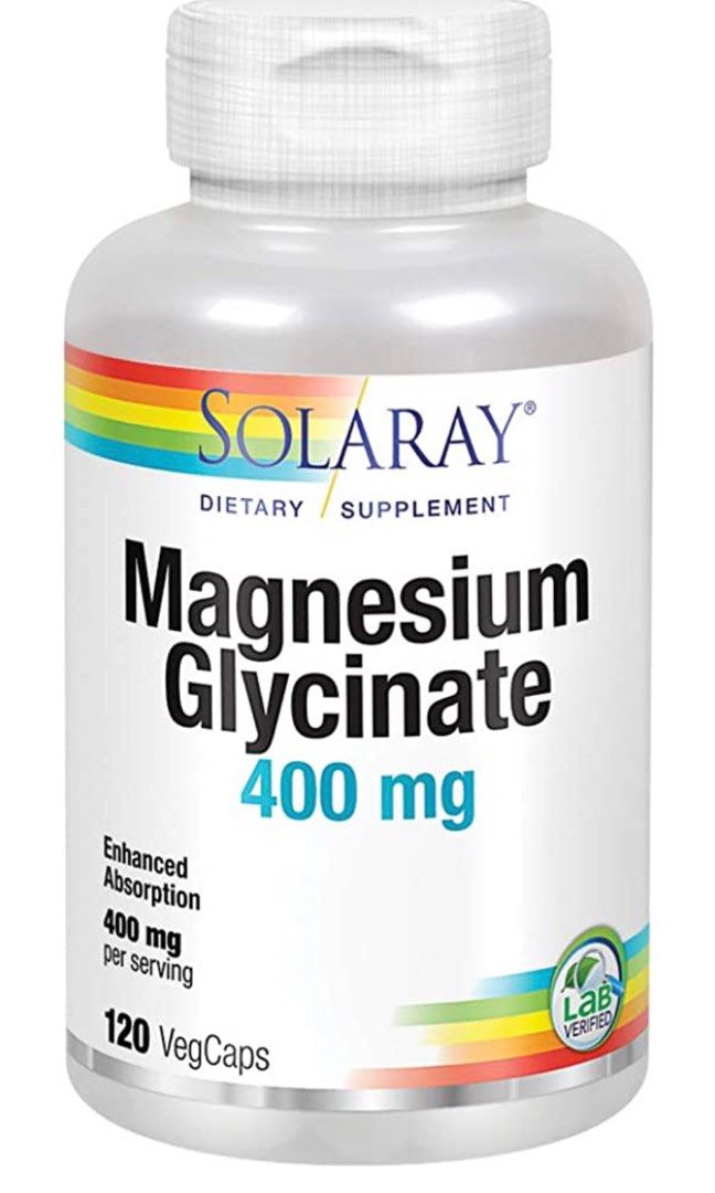 Solaray Magnesium Glycinate 400mg, Health & Nutrition, Health ...