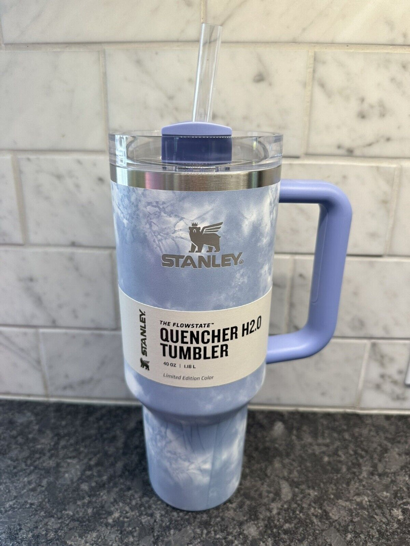 Stanley H2.0 Quencher 40 oz Ocean Blue Tie Dye Tumble, Furniture & Home ...