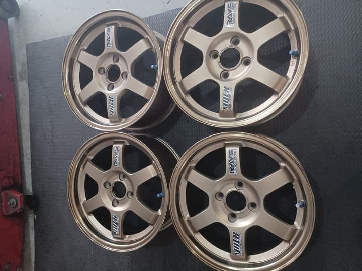 TE37 Original 15s, Car Parts & Accessories, Mags and Tires on Carousell