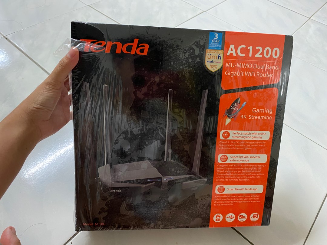 Tenda AC1200 Router (model:AC10U), Computers & Tech, Office & Business ...