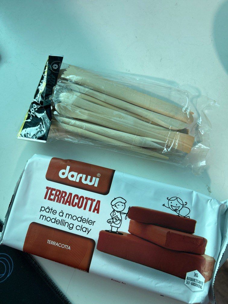 Terracotta Clay + Toolkit, Hobbies & Toys, Stationery & Craft, Craft ...
