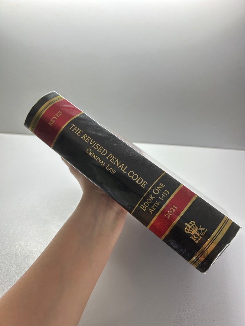 The Revised Penal Code Book 1 By Reyes 2021 Edition Rex Hobbies