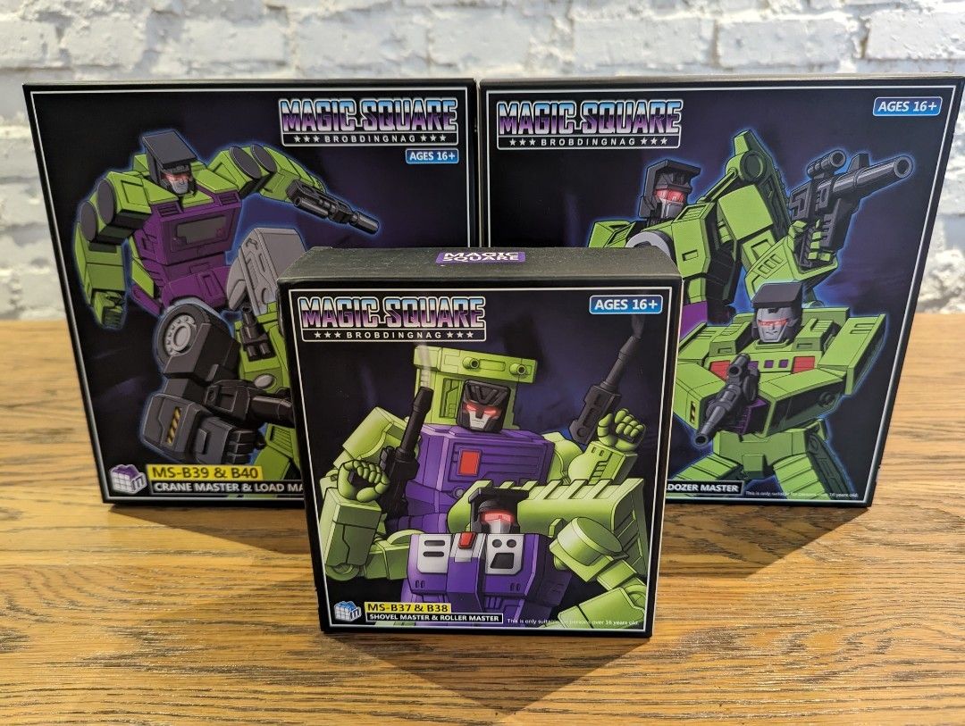 Transformers Magic Square Devastator MS-B37 Shovel (Scrapper), MS-B38 ...