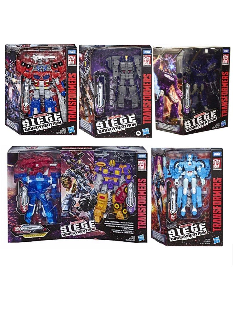 Transformers Siege War For Cybertron a) Optimus Prime, b) Astrotrain, c ...