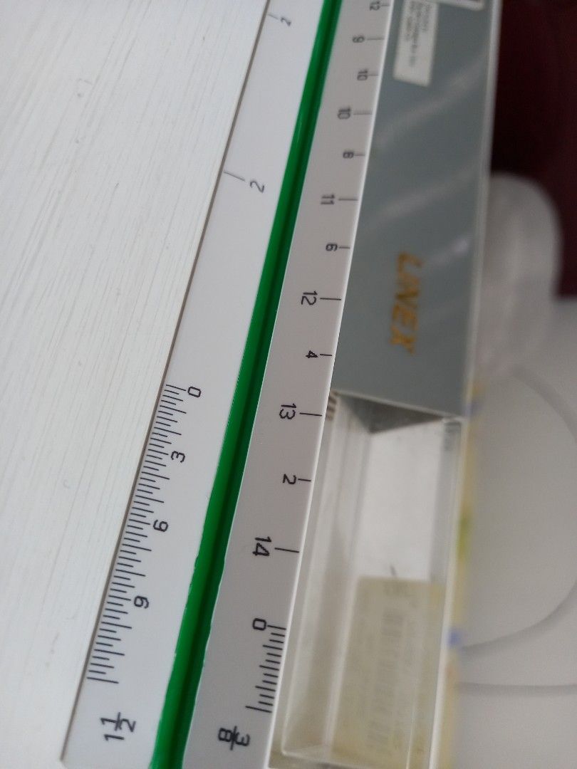 Triangular scale LINEX (english units), Hobbies & Toys, Stationary ...