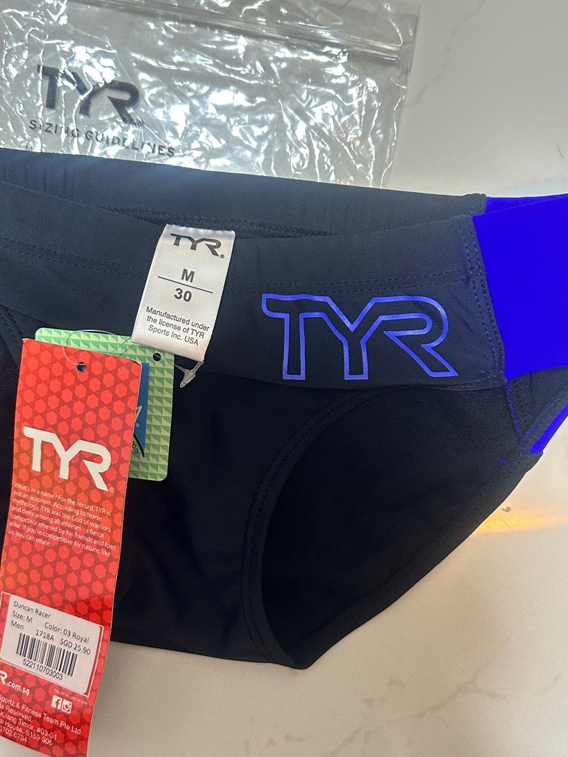 TYR Swim Racer Brief Royal Blue, Men's Fashion, Bottoms, Swim Trunks ...