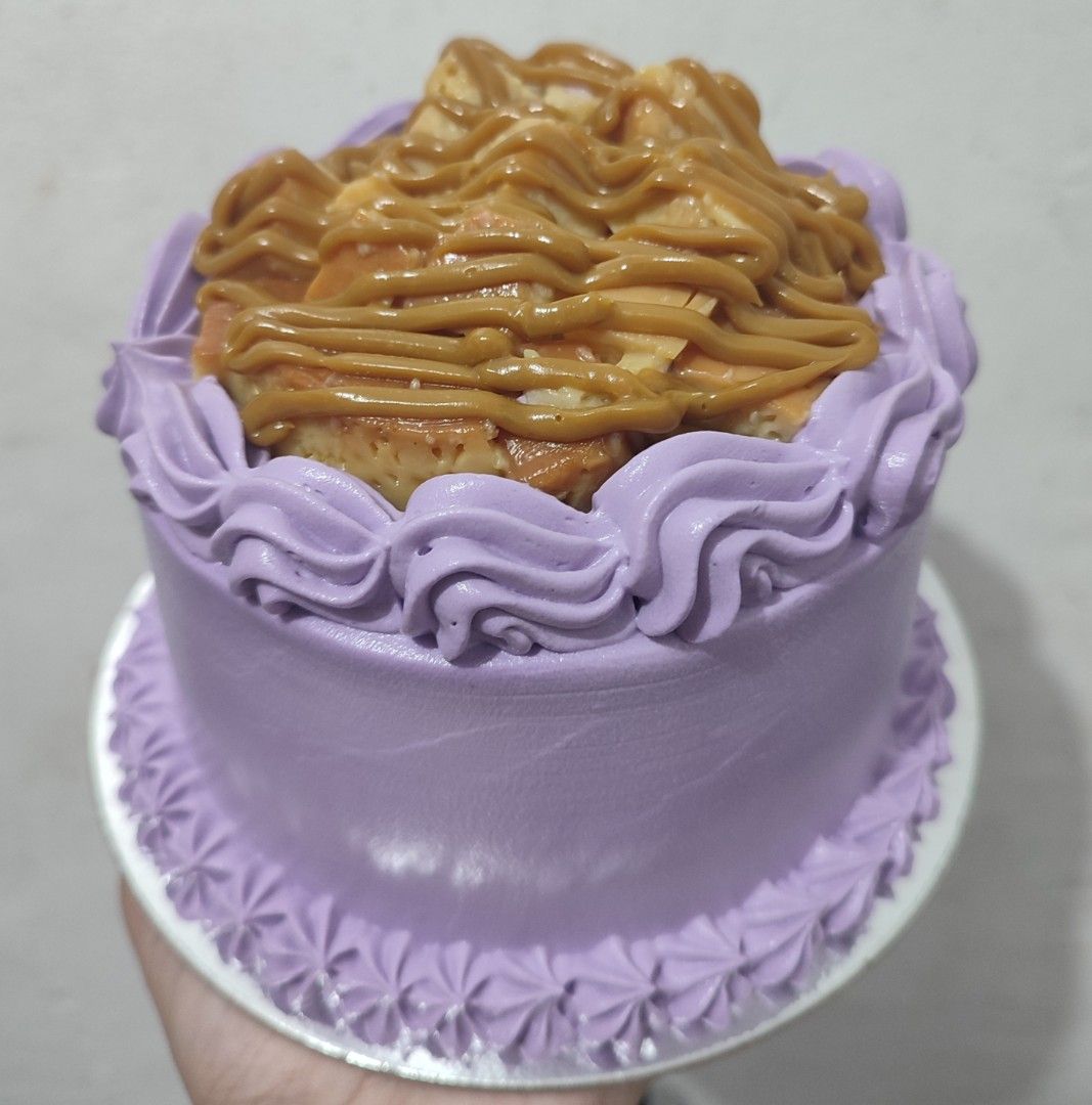 UBE DE LECHE CAKE WITH CARAMEL on Carousell
