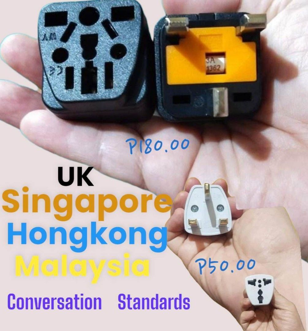 UK SINGAPORE PLUG ADAPTER WITH PROTECTIVE FUSE, TV & Home Appliances ...