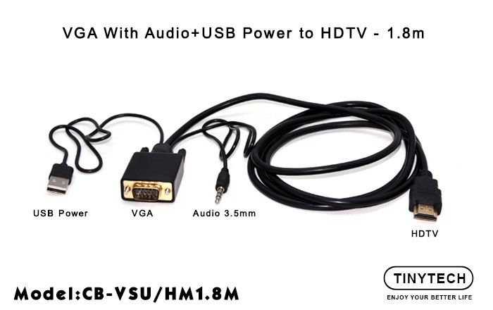 VGA WITH AUDIO + USB POWER TO HDMI 1.8 METER ( CB-VSU/HM1.8M ...