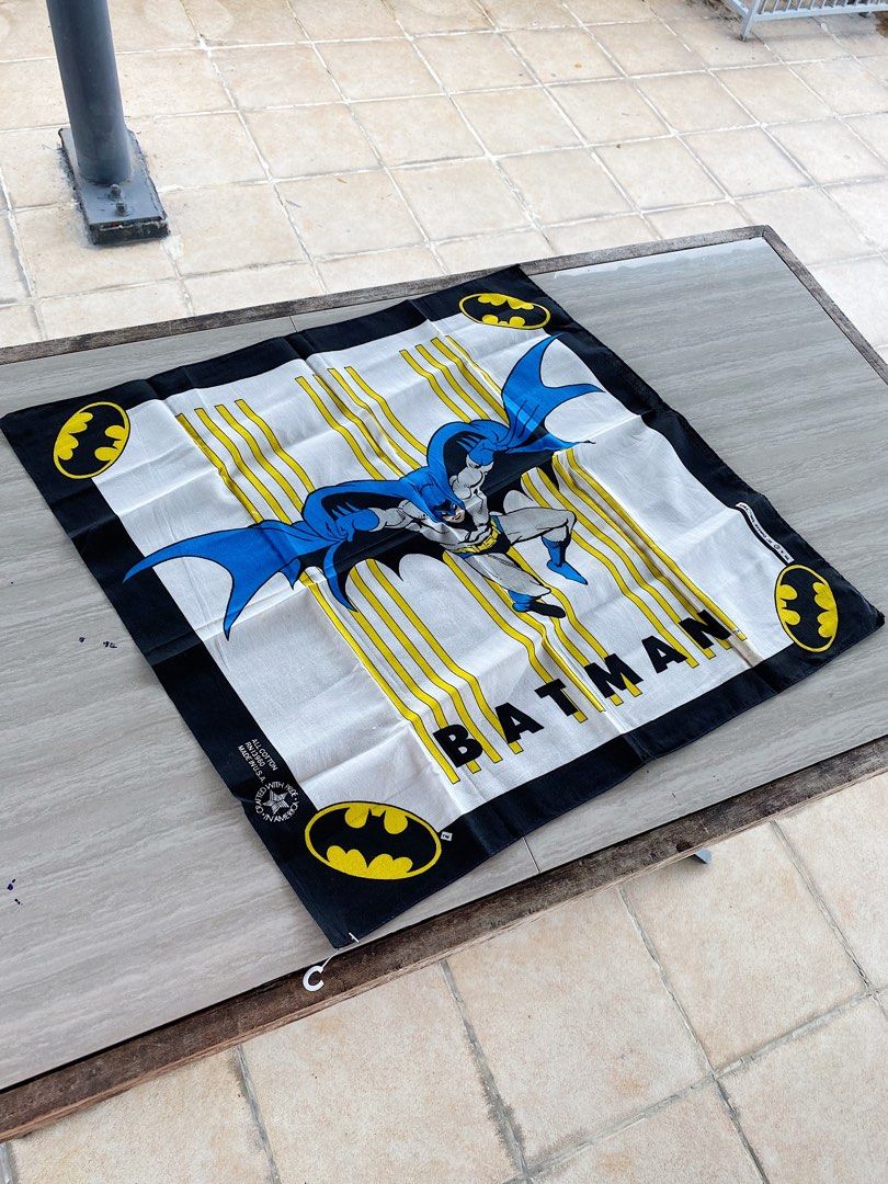 (Vintage) 1989 Batman - DC Comics Scarf Bandana - Made in USA on Carousell