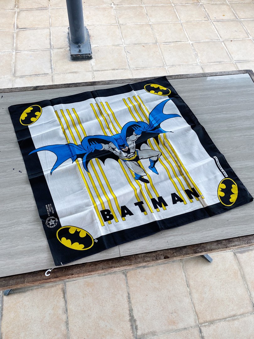 (Vintage) 1989 Batman - DC Comics Scarf Bandana - Made in USA on Carousell