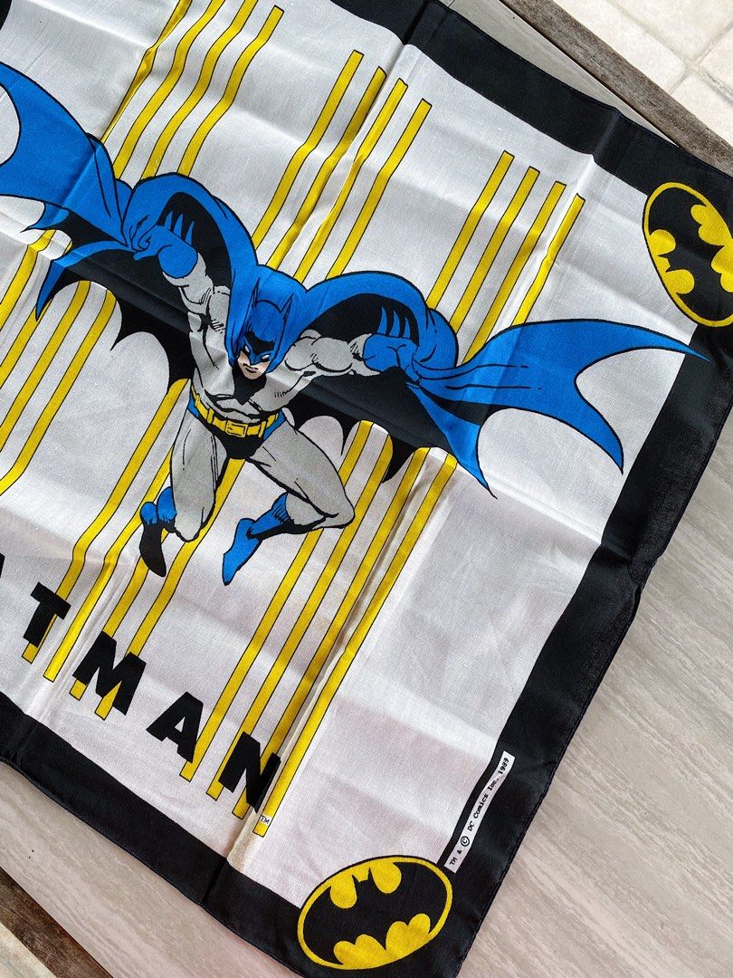 (Vintage) 1989 Batman - DC Comics Scarf Bandana - Made in USA on Carousell