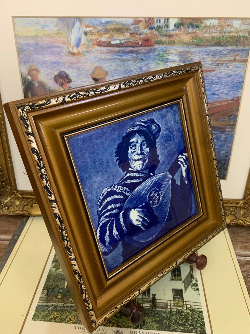Vintage Delfts Blauw Holland Ceramic Tile, Hand painted Delft Blue ...