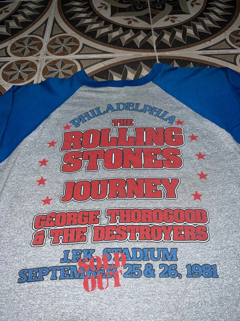 vintage quarter band the rolling stone, Men's Fashion, Activewear on ...