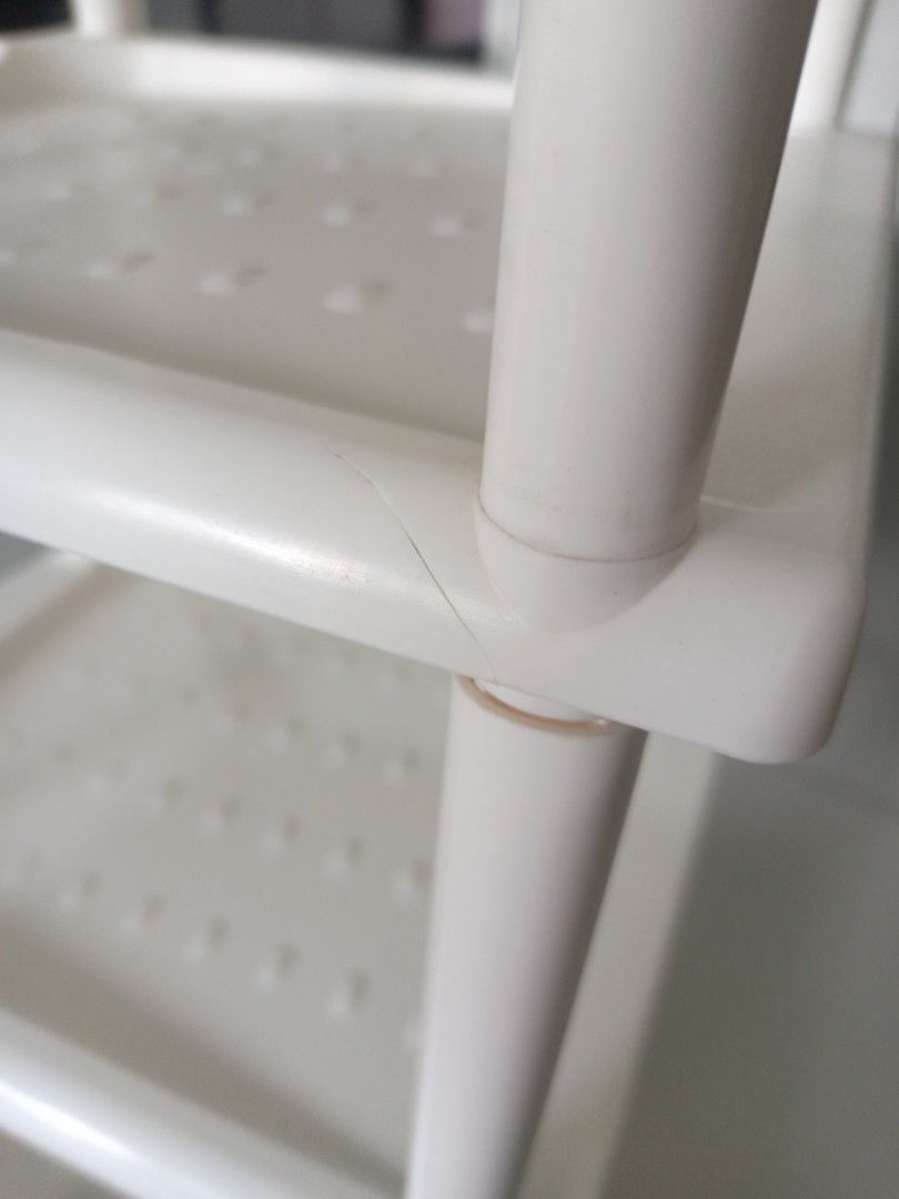 White 4 Tier Standalone Shoe Rack, Furniture & Home Living, Furniture ...