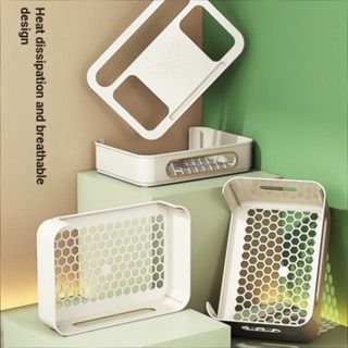 Wifi Router Organizer TV Console Storage Box Shelf Socket Desk Table ...