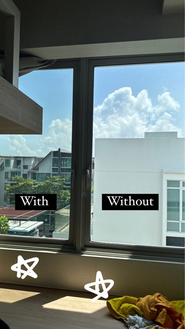 New BTO promotion window solar film, Furniture & Home Living, Home ...