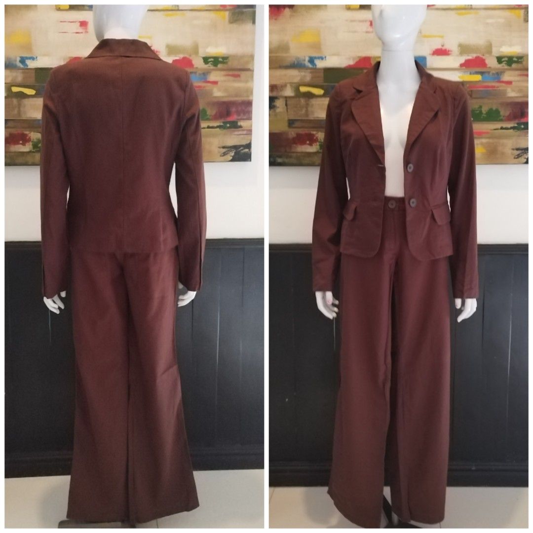 Women Imported Coordinates Set Bkazer suit and button, Women's Fashion ...