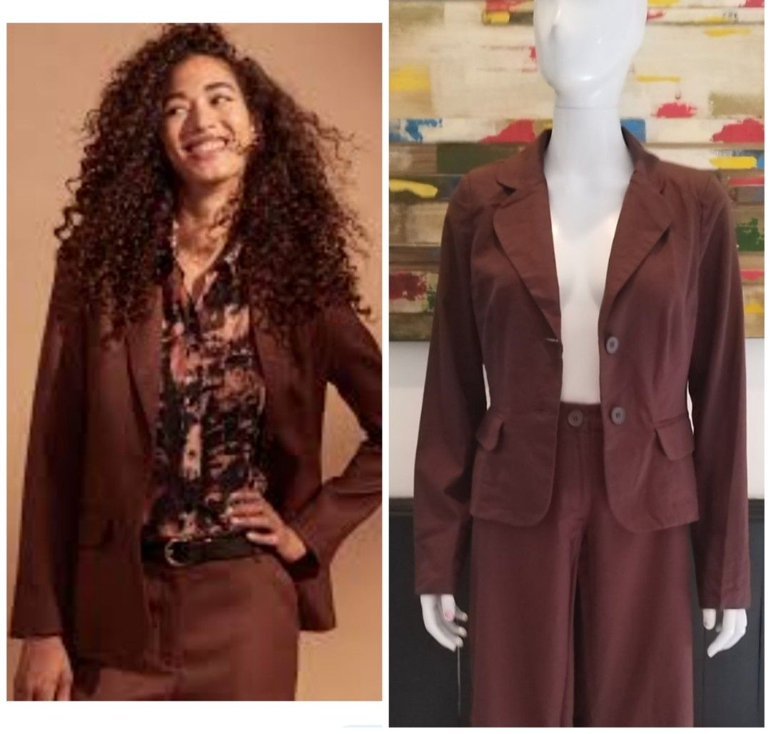 Women Imported Coordinates Set Bkazer suit and button, Women's Fashion ...