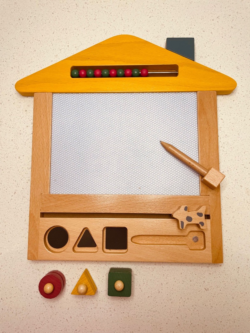 Wooden Interactive Drawing Board, Hobbies & Toys, Toys & Games on Carousell