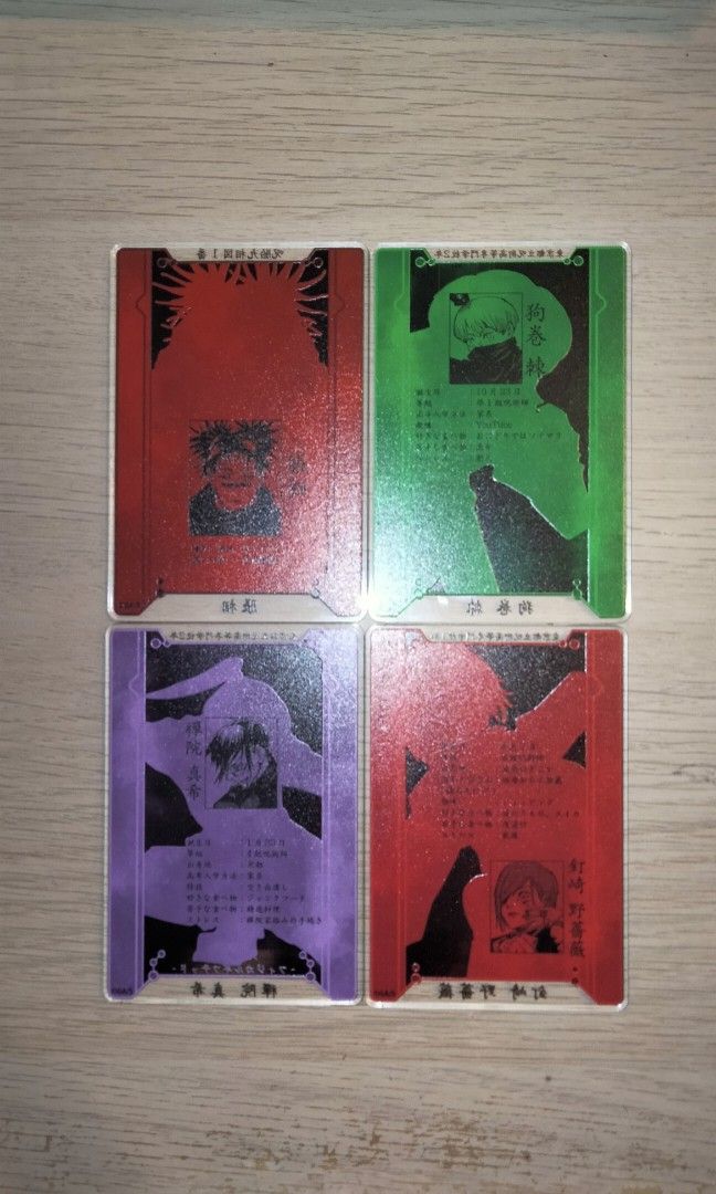 [WTS] jujutsu kaisen jjk status cards choso toge inumaki maki nobata ...