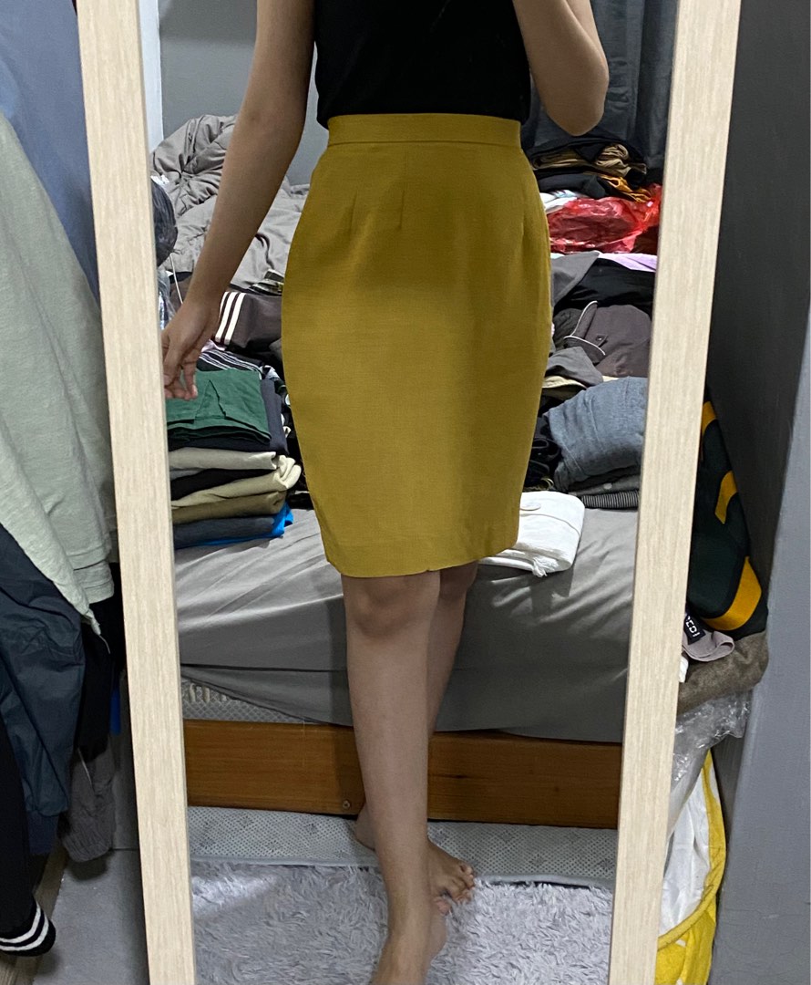 Yellow Skirt / rok span formal / rok span kerja/ rok span kantor ...