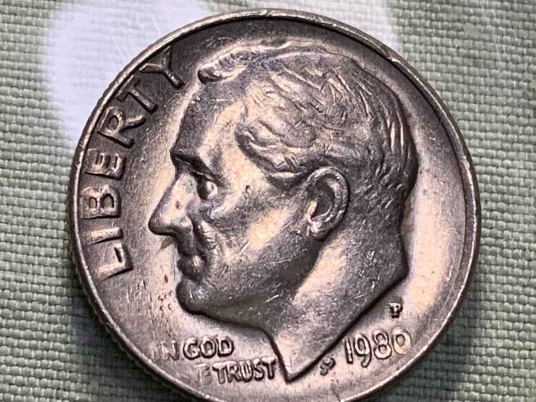 1980 Roosevelt Dime (Double die or mechanical doubling) on Carousell