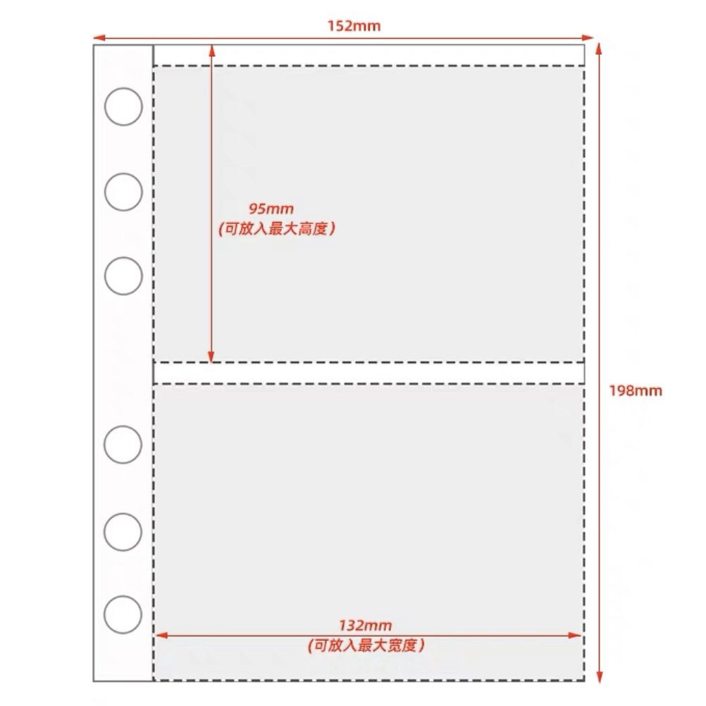 10pcs/20pcs Standard A5 Binder Sleeves Transparent Photo Album Binder ...
