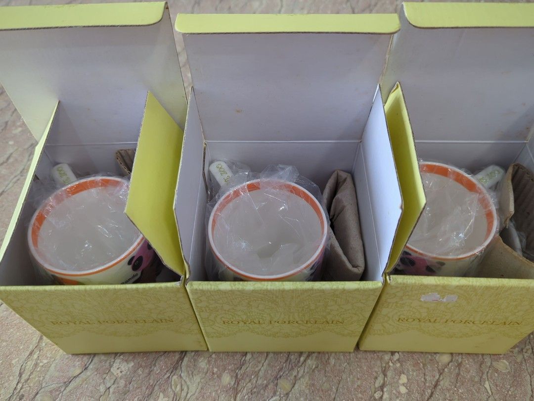 3 Children Cups Zoo Theme Porcelain, Furniture & Home Living ...