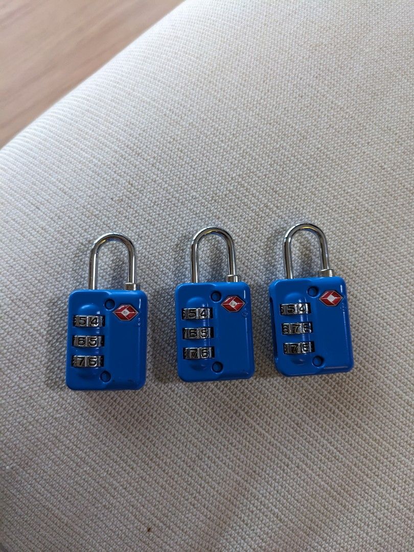 3 digit combination padlocks x3, Furniture & Home Living, Security ...