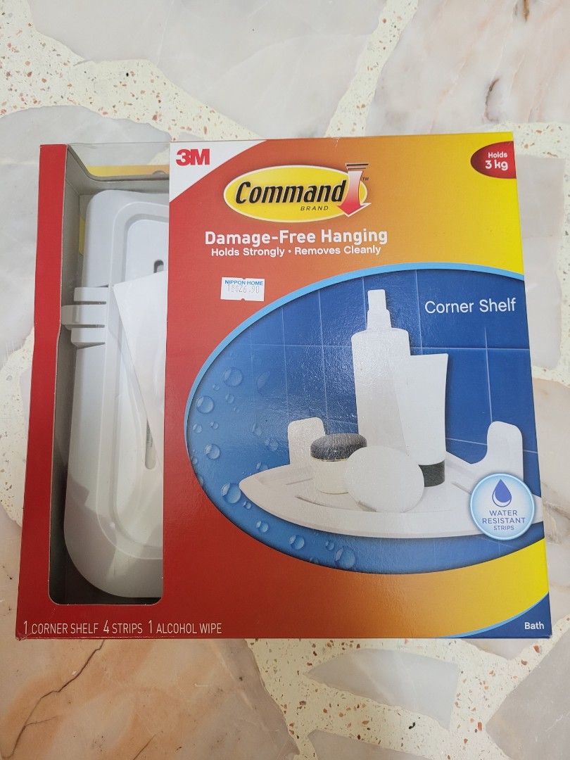 3M Bathroom Corner Shelf, Furniture & Home Living, Bathroom & Kitchen ...