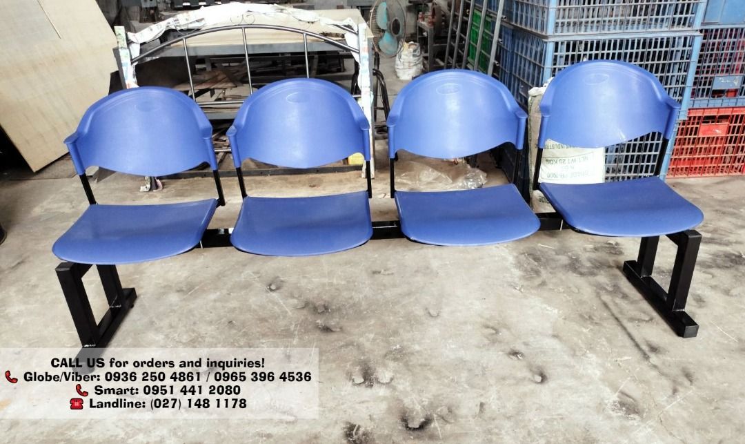 4-SEATER PLASTIC GANG-CHAIR | FACTORY PRICE, Furniture & Home Living ...