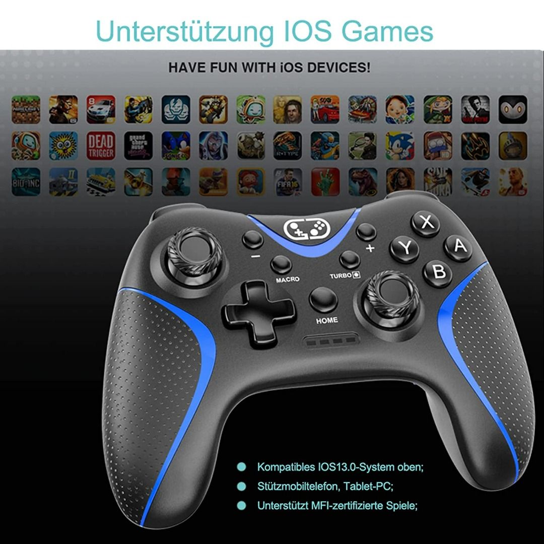 657) WIRELESS SWITCH CONTROLLER,SWITCH PRO CONTROLLERS FOR NINTENDO SWITCH/LITE/OLED/PC WINDOW ...