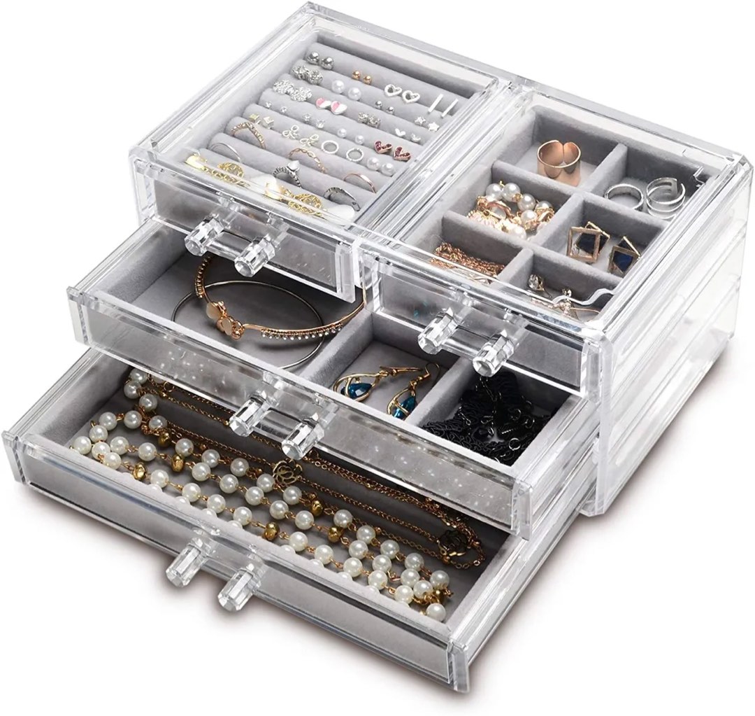 Acrylic accessories organiser, Women's Fashion, Jewelry & Organisers ...