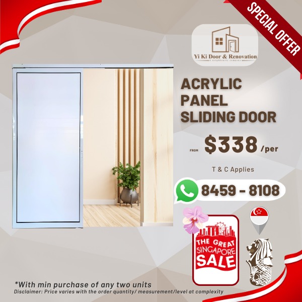 Acrylic Panel Sliding Door, Furniture & Home Living, Bathroom & Kitchen ...