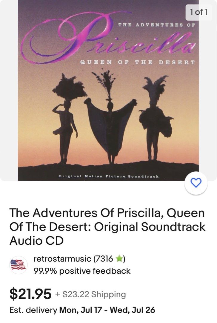 Adventures Priscilla Queen Of The Desert, Hobbies & Toys, Music & Media ...