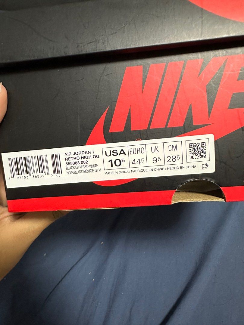 air jordan 1 high cut bloodline shoes, Men's Fashion, Footwear ...