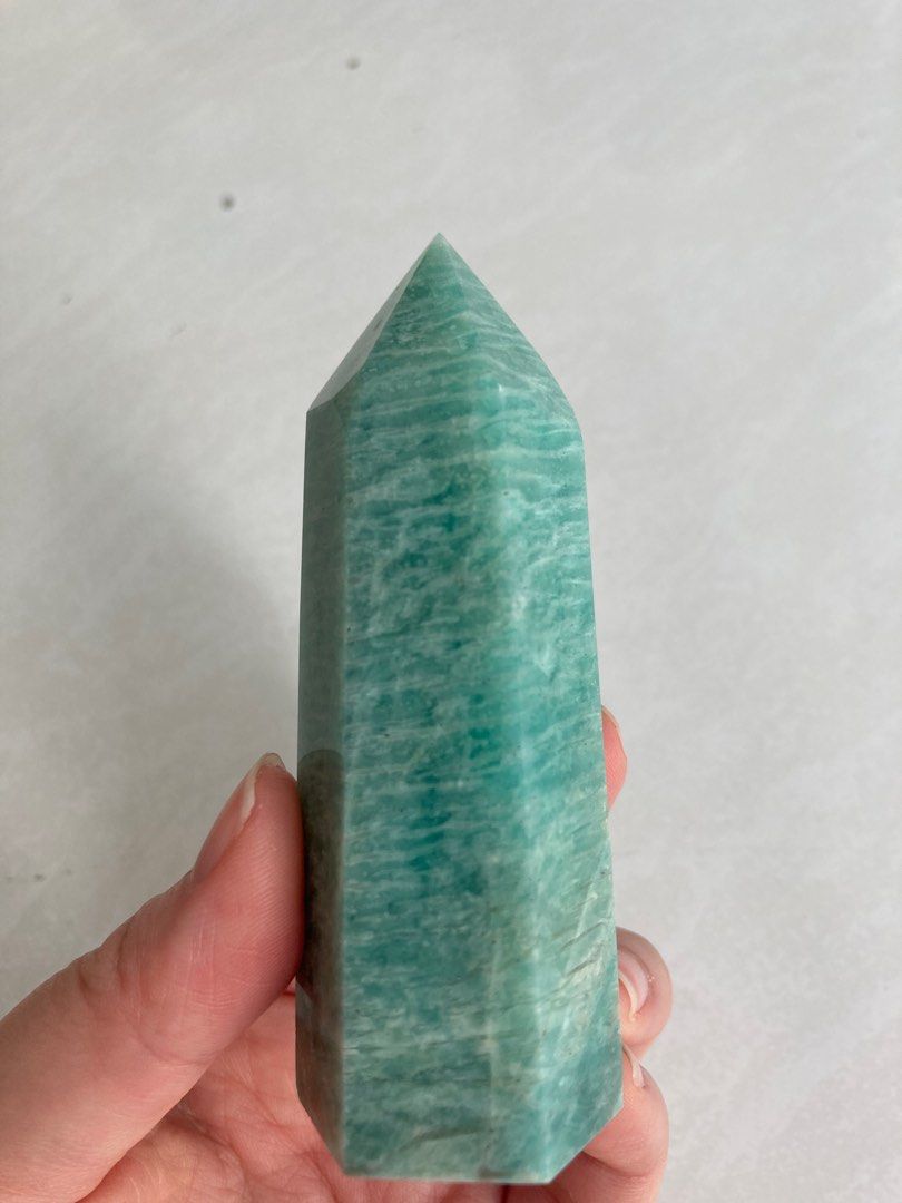 Amazonite tower with black tourmaline inclusion, Women's Fashion ...