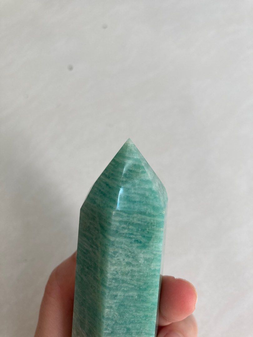 Amazonite tower with black tourmaline inclusion, Women's Fashion ...