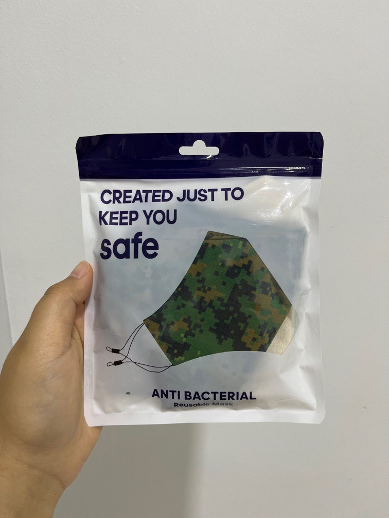 Anti bacterial reusable mask, Health & Nutrition, Face Masks & Face ...