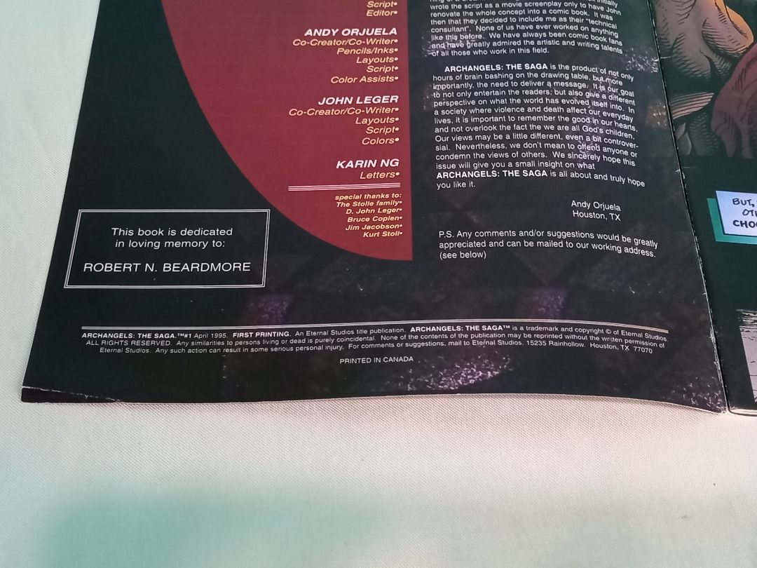 Archangels The Saga #1 First Printing April 1995, Hobbies & Toys, Books ...