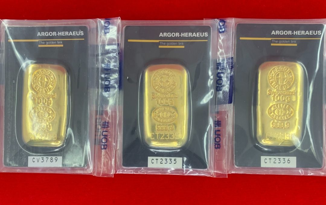 Argor Heraues Gold Bar 100g (Sealed), Hobbies & Toys, Memorabilia ...