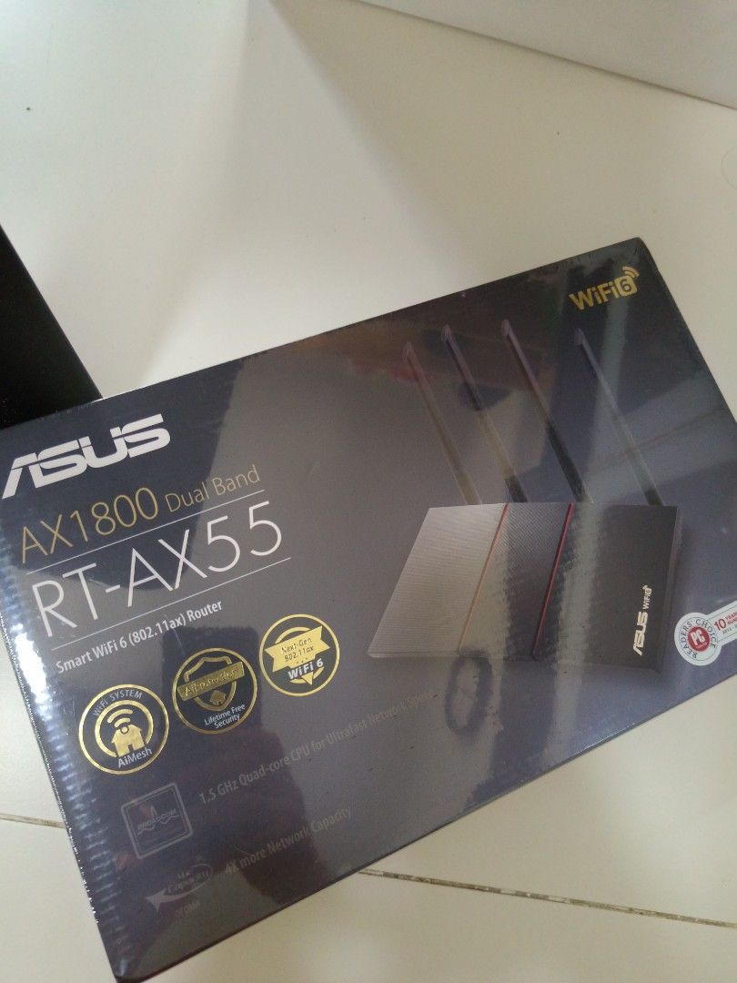 Asus AX1800 Dual band wifi 6 router RT-AX55, Computers & Tech, Parts ...