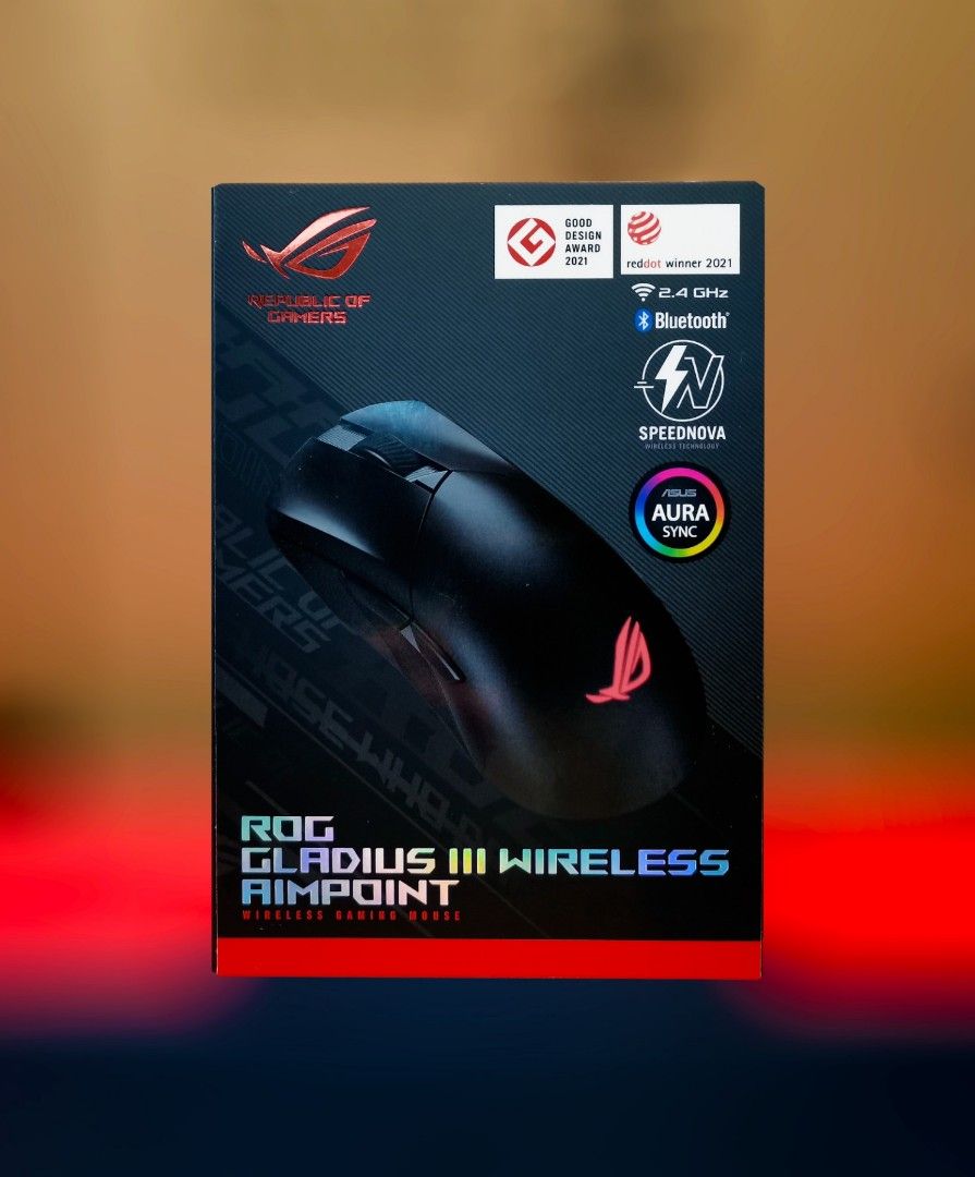 ASUS ROG GLADIUS III RGB WIRELESS AIMPOINT GAMING MOUSE (BLACK ...