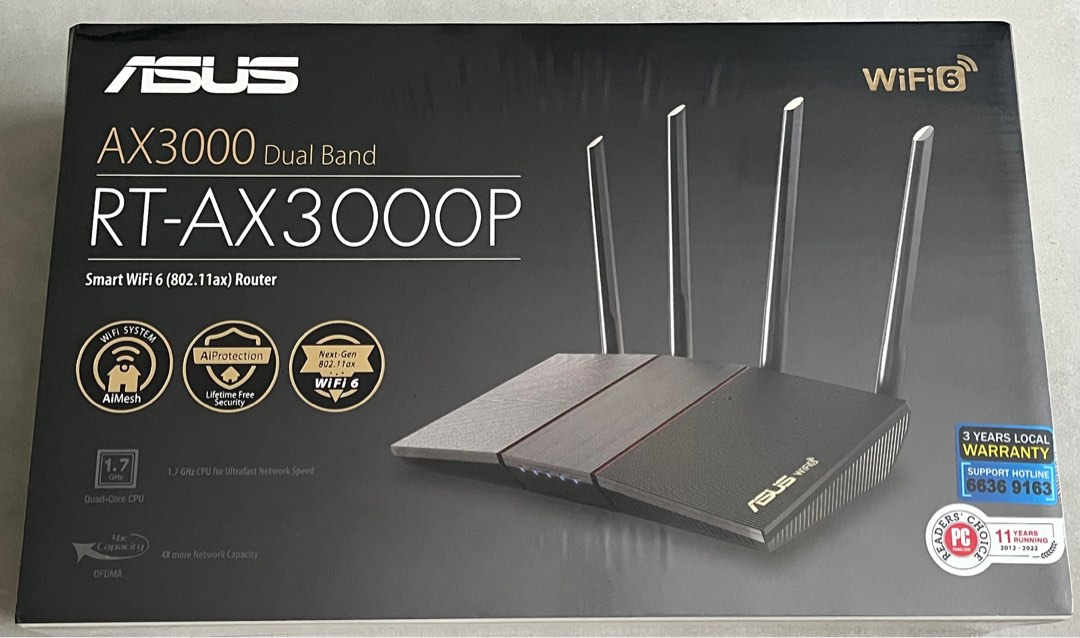 Asus router RT-AX3000P AX3000, Computers & Tech, Parts & Accessories ...