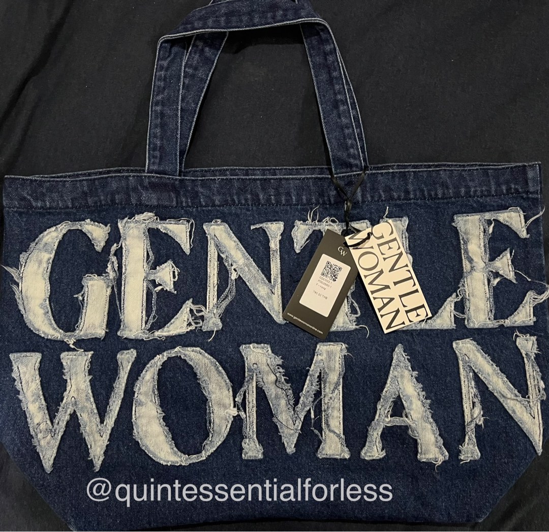 [On hand] Authentic GW Denim Tote in Navy, Women's Fashion, Bags ...