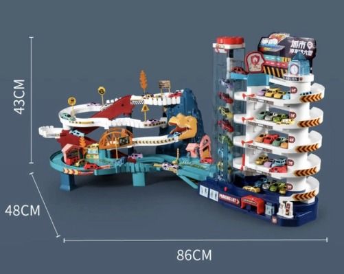 Automated Multi Storey carpark toy with Dinosaur Hill highway New ...